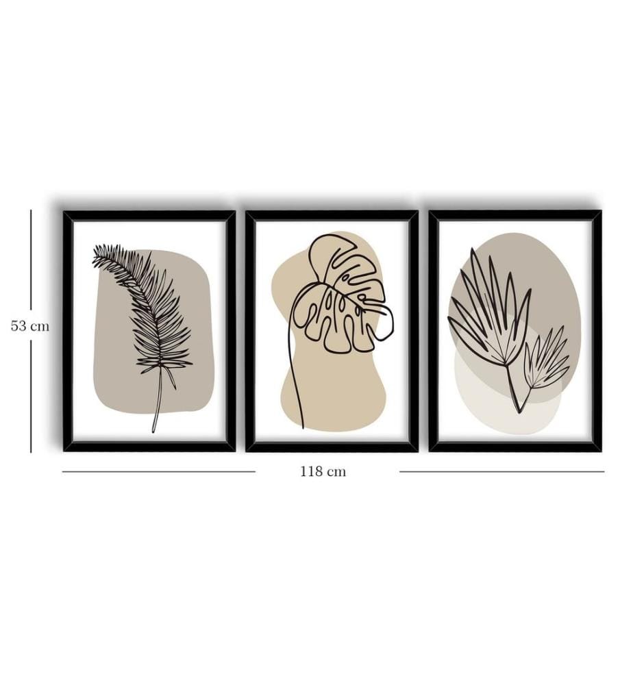 Wallity Decorative Framed MDF Painting, 3 Pieces… | DeinDeal