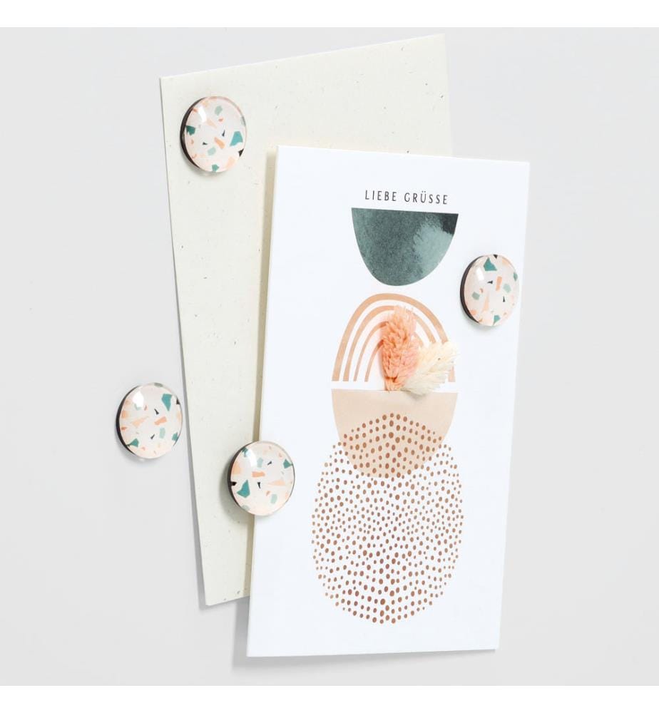 Zeller Terrazzo Magnet Set - 4 pieces | DeinDeal