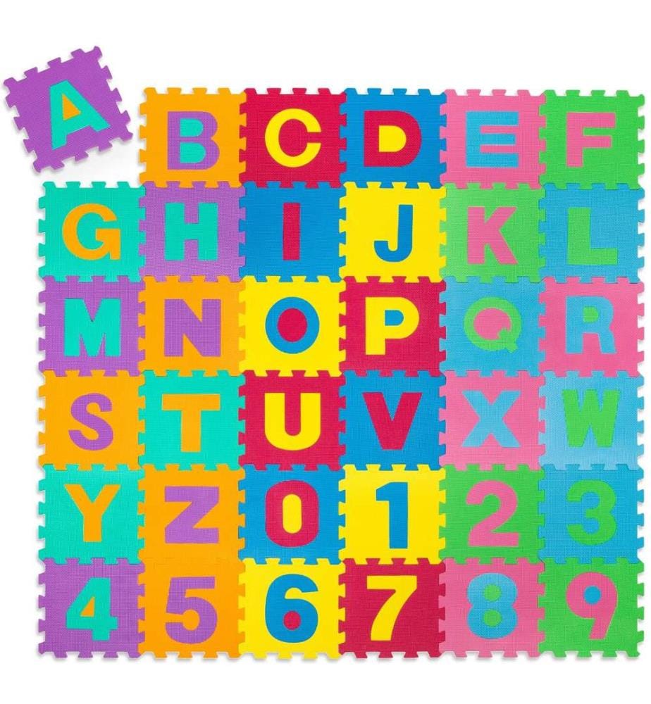 Play Mat - 86-piece with letters and numbers, so… | DeinDeal