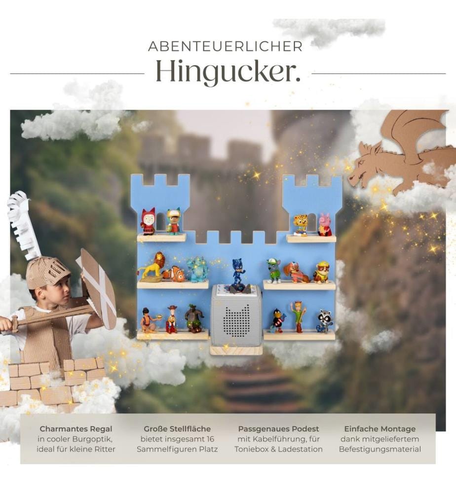 Wall Shelf 'Castle' - child-friendly Castle desi… | DeinDeal