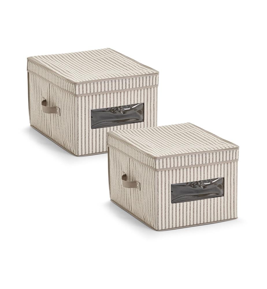 Zeller Stripes Storage Box - Beige | DeinDeal