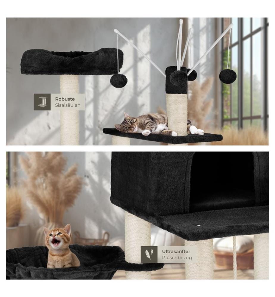 Kratzbaum Lilou 165 cm - schwarz | DeinDeal