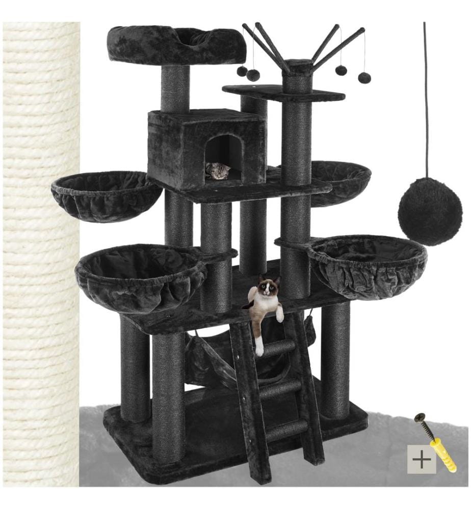 Kratzbaum Gismo 195 cm - schwarz | DeinDeal