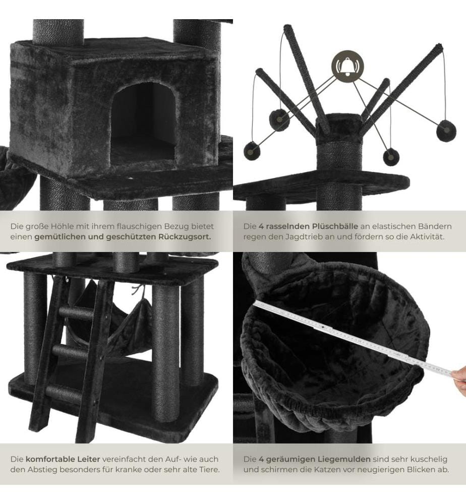 Kratzbaum Gismo 195 cm - schwarz | DeinDeal