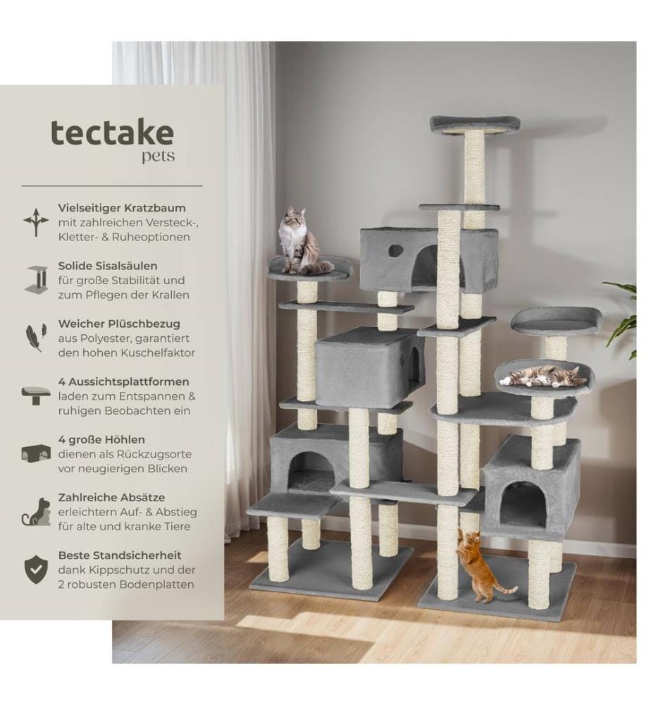 Kratzbaum Entissar 214 cm - grau | DeinDeal