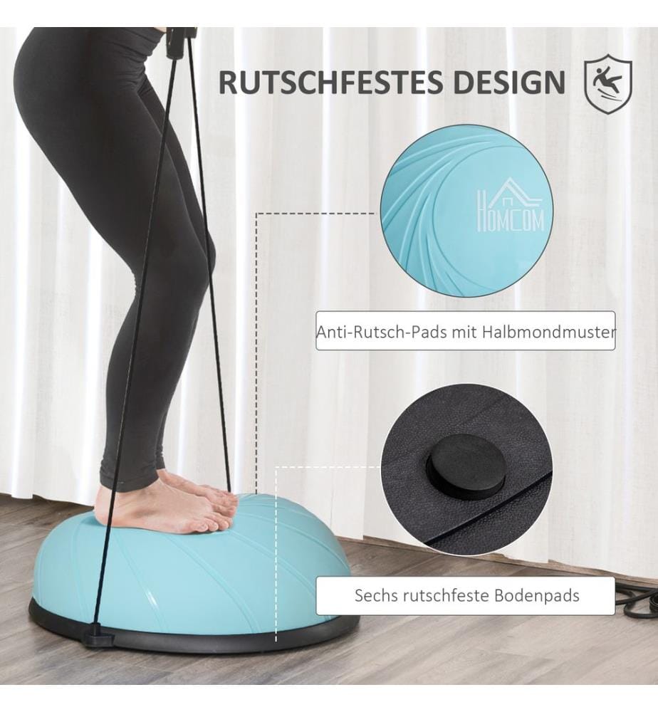 Palla yoga a semisfera Ø58 cm palla d'equilibrio | DeinDeal