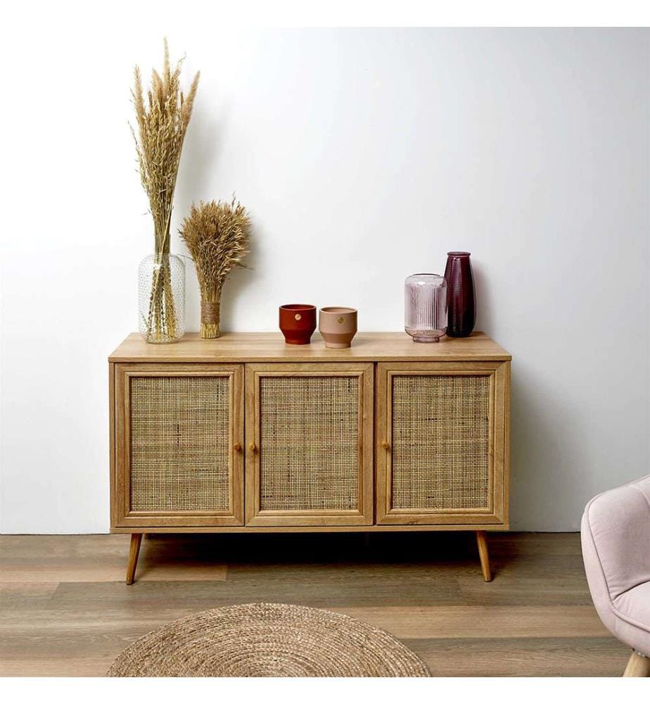 3-türiges Sideboard Bali - Braun | DeinDeal