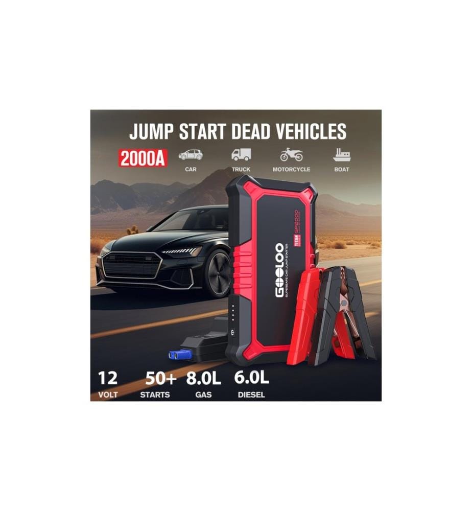 Gooloo - Batterie de démarrage GP2000 12 V, 2000A | DeinDeal