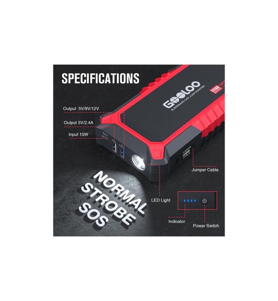 Gooloo - Batterie de démarrage GP2000 12 V, 2000A | DeinDeal