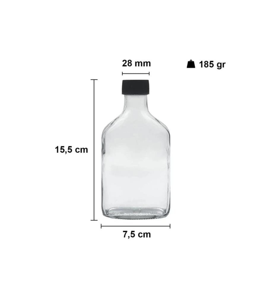 HERMIA Glasflaschenset, 3-teilig, transparent, s… | DeinDeal