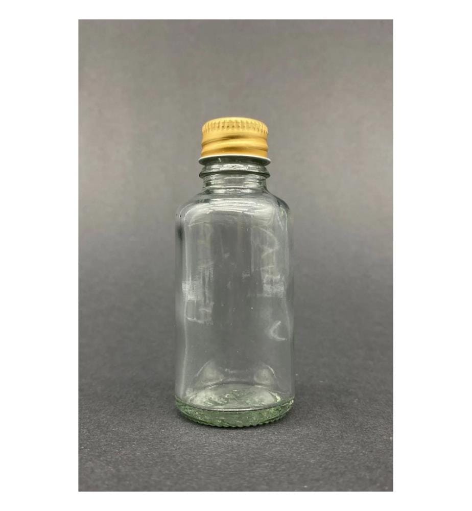 HERMIA Glasflaschenset, 6 Stück, transparent, go… | DeinDeal