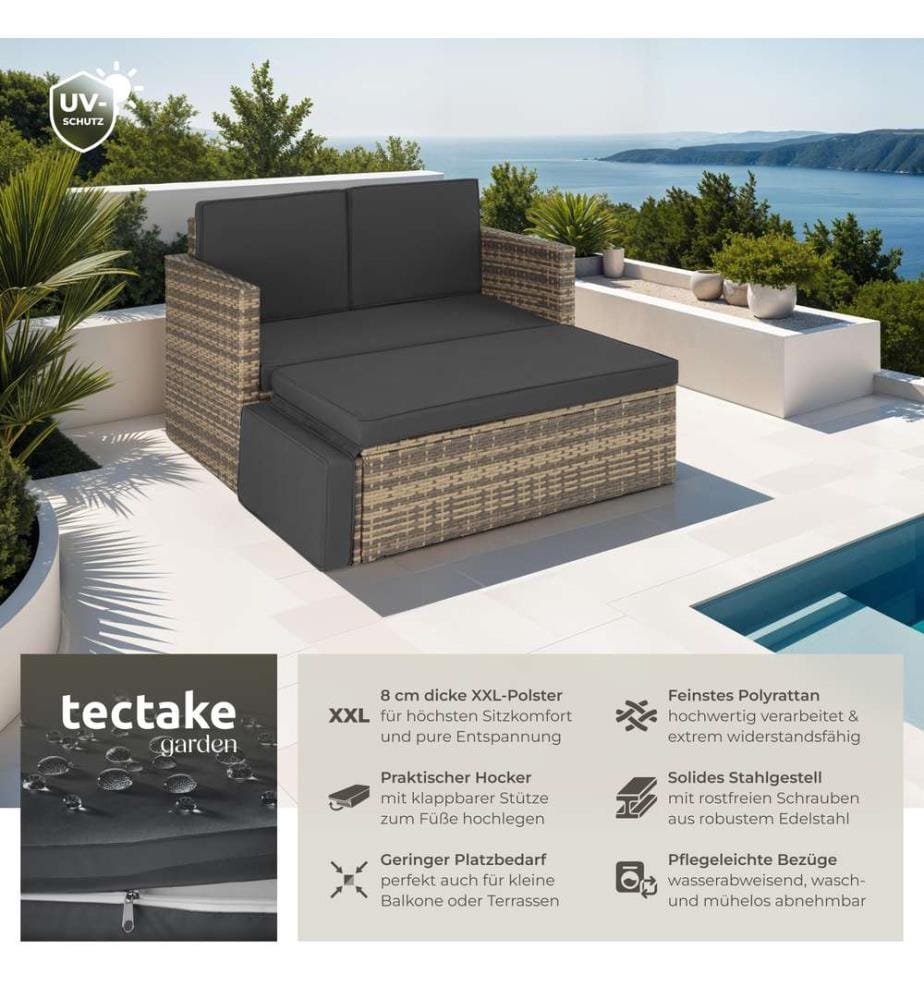 Rattan Lounge Korfu - natur | DeinDeal