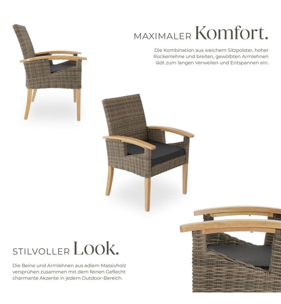 Rattan Stuhl Rosarno - natur | DeinDeal