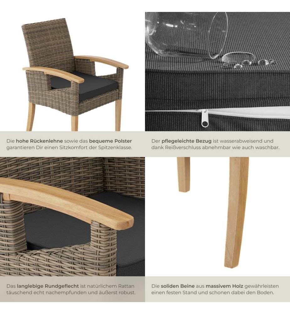 Rattan Stuhl Rosarno - natur | DeinDeal