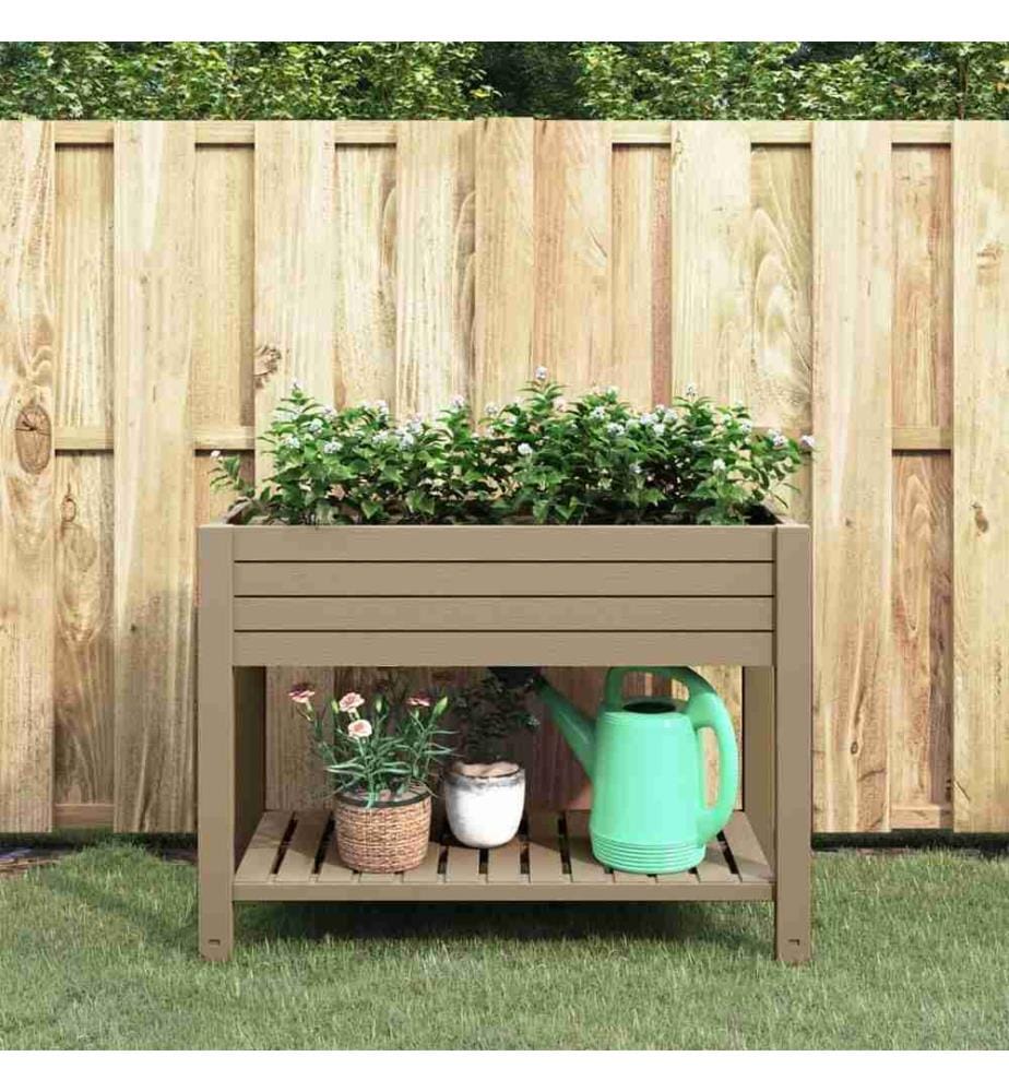 Vidaxl Hochbeet Hellbraun 110x45x79 cm Polypropy… | DeinDeal