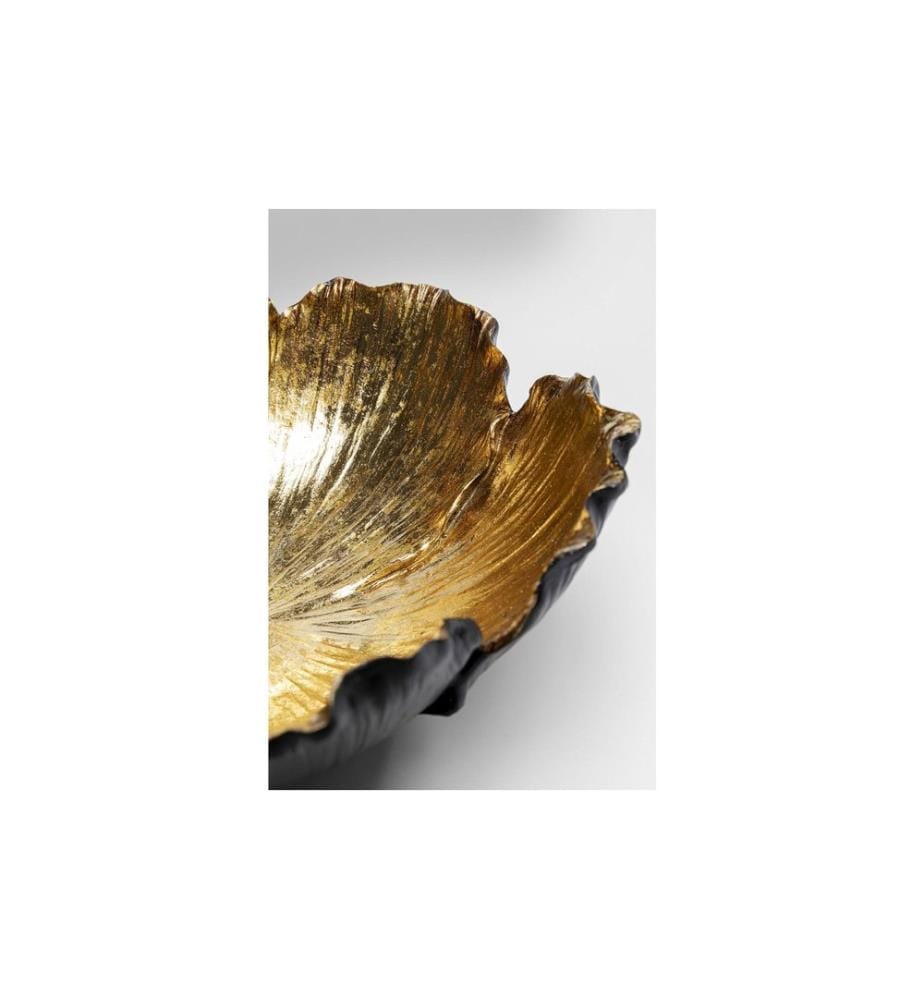 Kare Dekoschale Flower Bloom 25 cm, Schwarz/Gold | DeinDeal