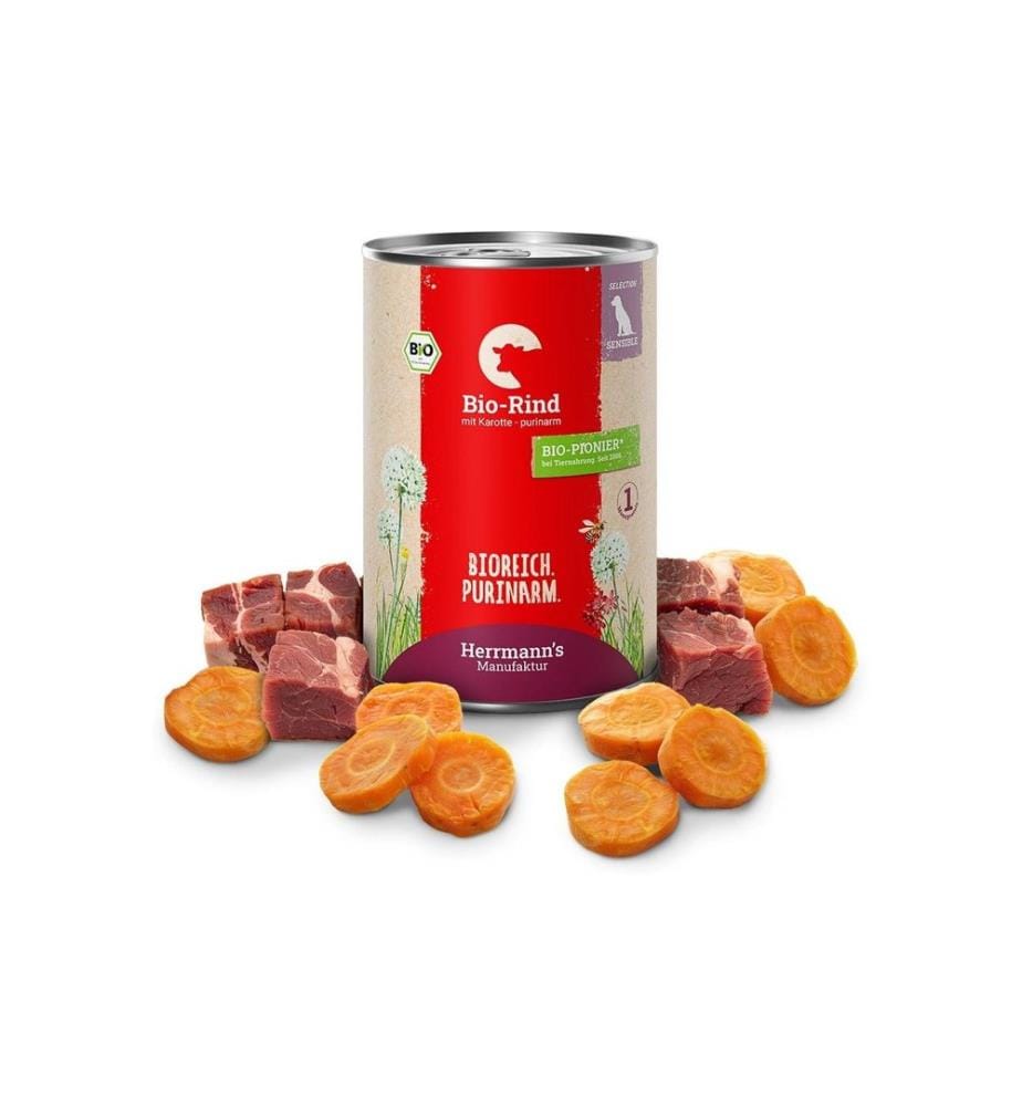 HERRMANN'S - Nassfutter Bio Rind mit Karotten – … | DeinDeal