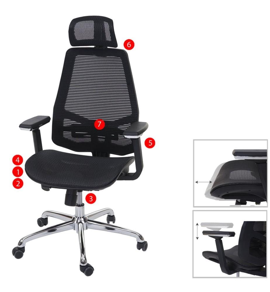 Jamb Bürostuhl Alicante Sliding-Funktion Stoff T… | DeinDeal