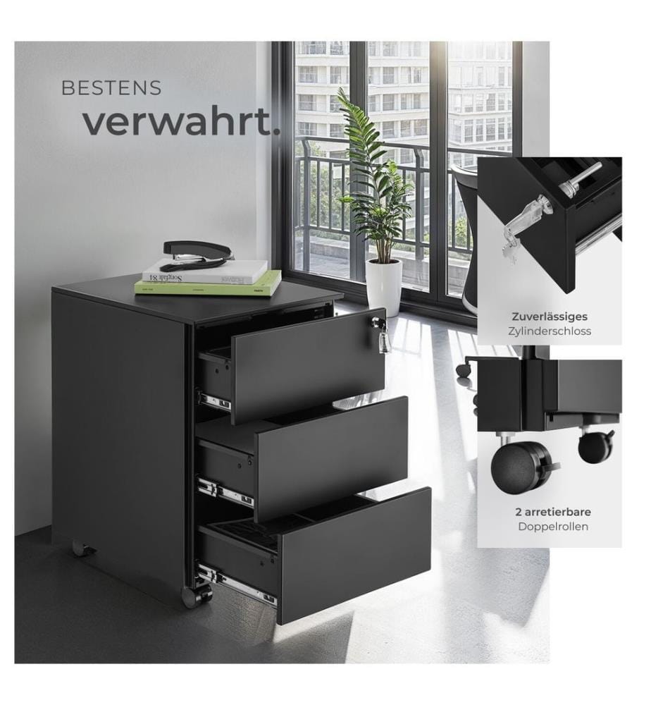 Aktenrollschrank Magna mit 3 abschliessbaren Sch… | DeinDeal