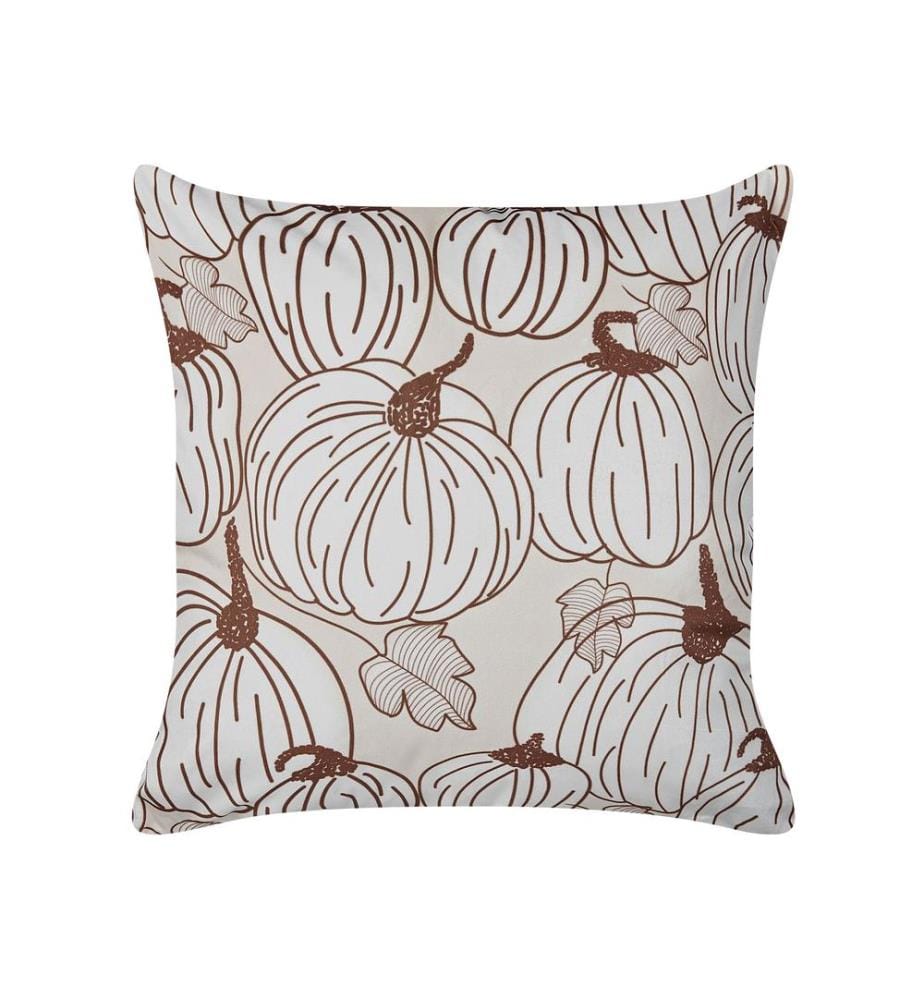 Dekokissen GOURD Samtstoff 45 x 45 cm Beige Pfla… | DeinDeal
