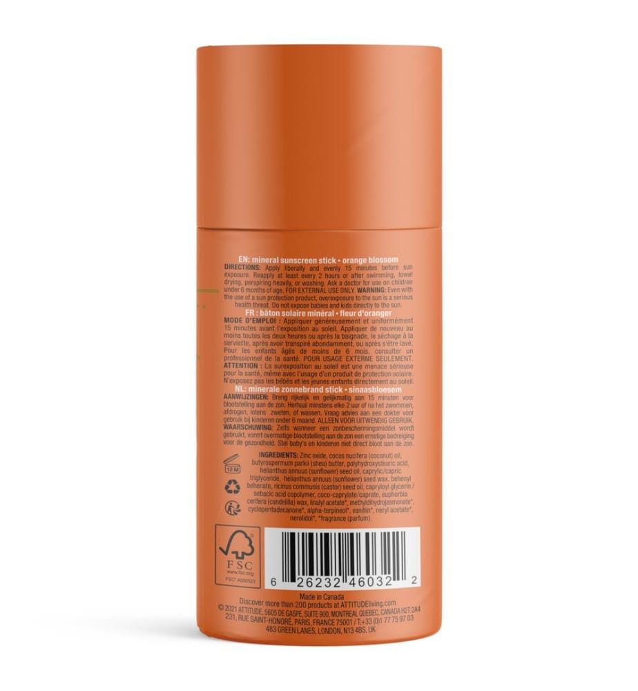 Crème solaire en stick Orange 85g Attitude | DeinDeal