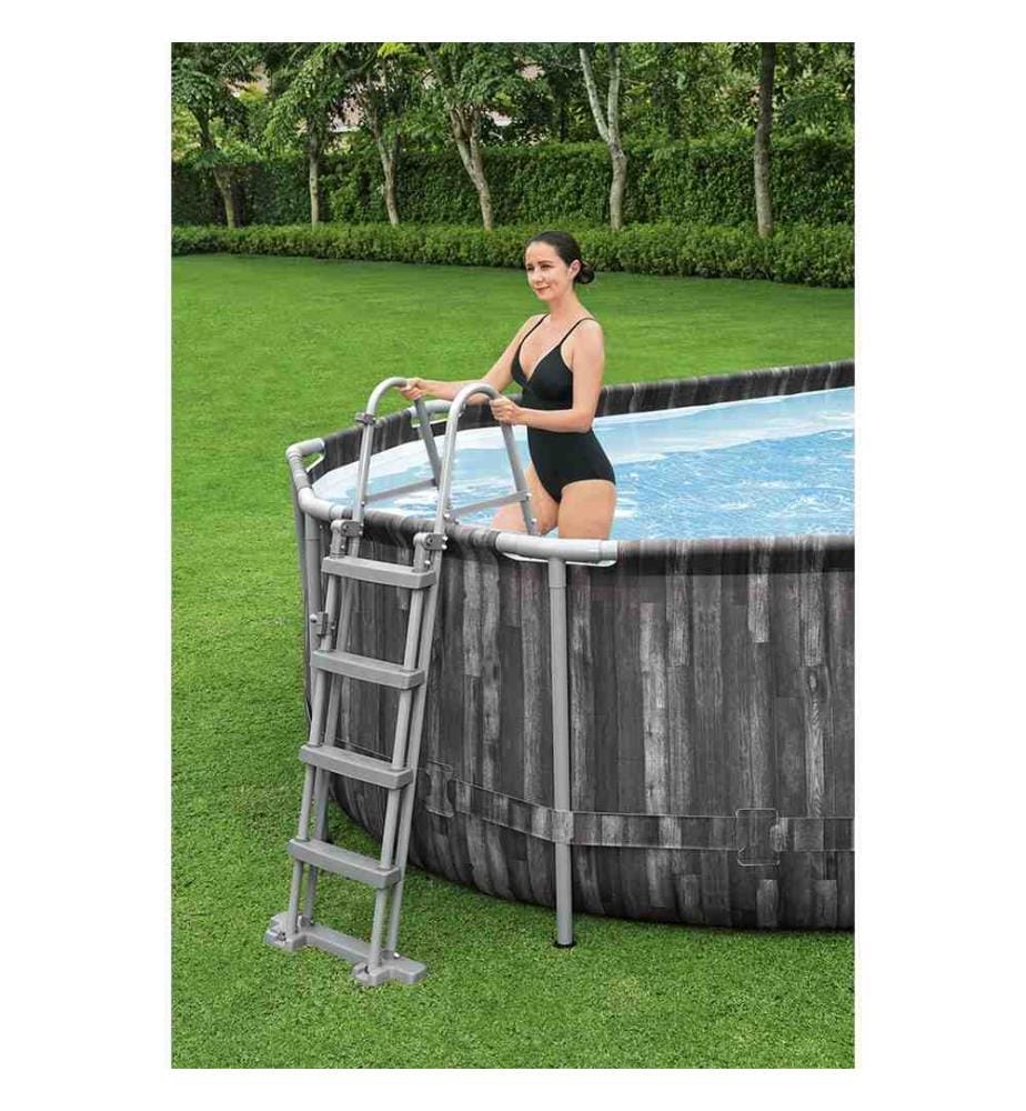 Bestway Power Steel Pool oval 610 x 366 x 122 cm | DeinDeal