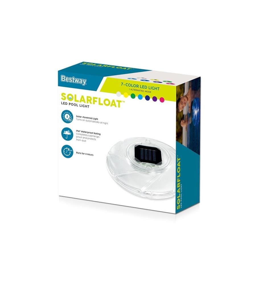 Bestway Solar-LED-Poolleuchte 18cm - Transparent | DeinDeal