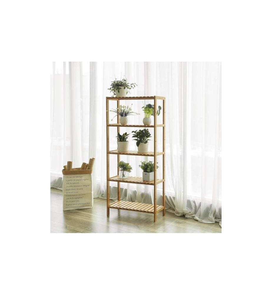 Songmics - Regal 60 cm x 130 cm, Bambus/Nature | DeinDeal