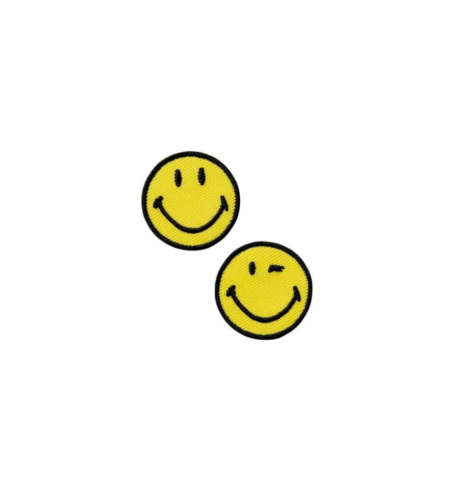 Mono-Quick - Aufbügelbild Smiley classic 2 Stück | DeinDeal