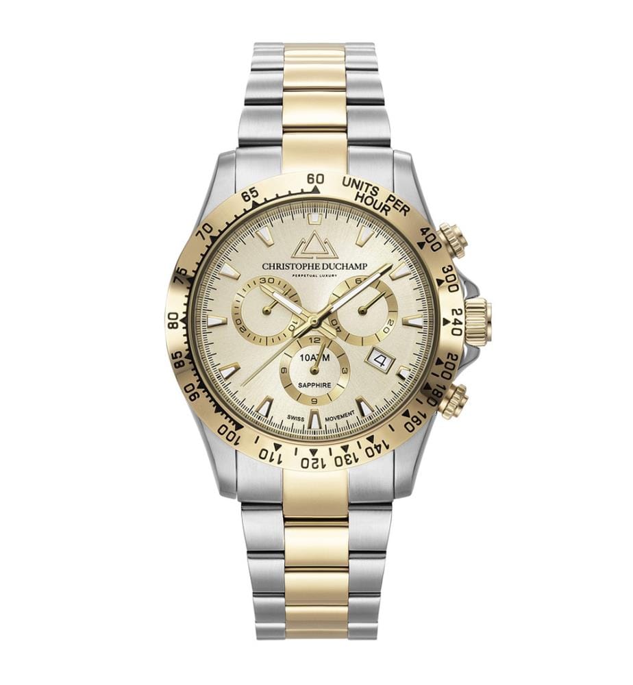 Montre Quartz GrandMont – Argent & Or (bi-ton) C… | DeinDeal