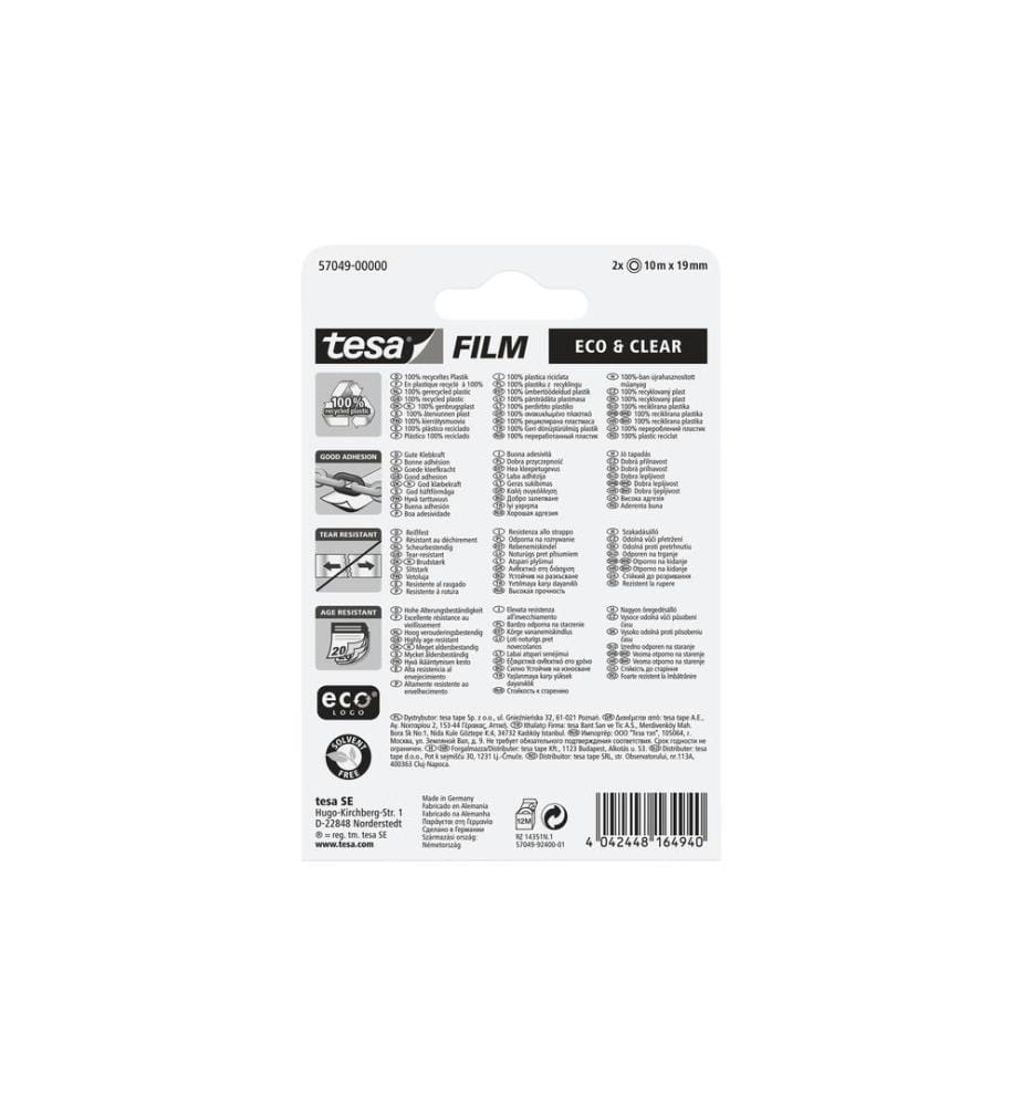 TESA - Klebeband Eco & Clear 19 mm x 10 m, Trans… | DeinDeal