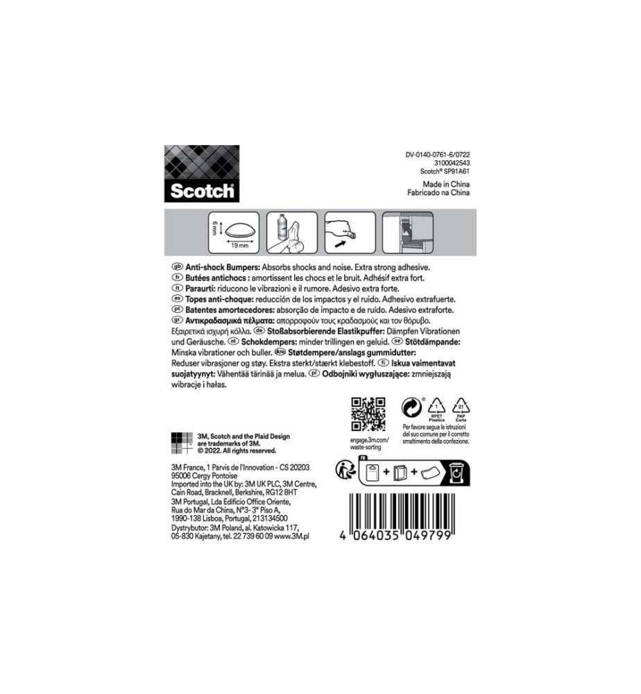 3M - Schutzpuffer Anti Shock, Ø 19 mm, Transpare… | DeinDeal