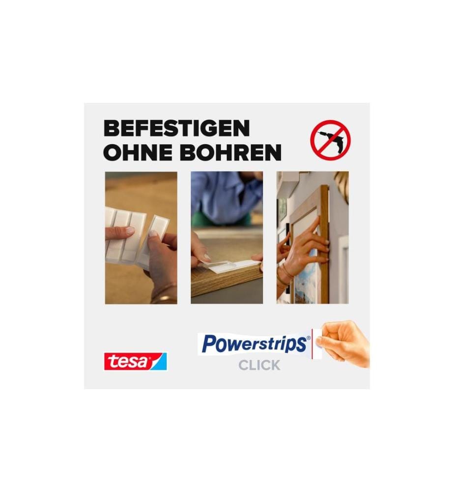 TESA - Montagestreifen Powerstrips CLICK Medium … | DeinDeal