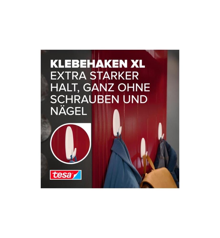TESA - Klebehaken Powerstrips Haken XL Oval Weis… | DeinDeal