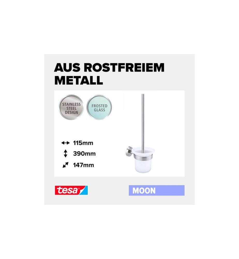 TESA - Toilettengarnitur Moon Weiss/Silber | DeinDeal