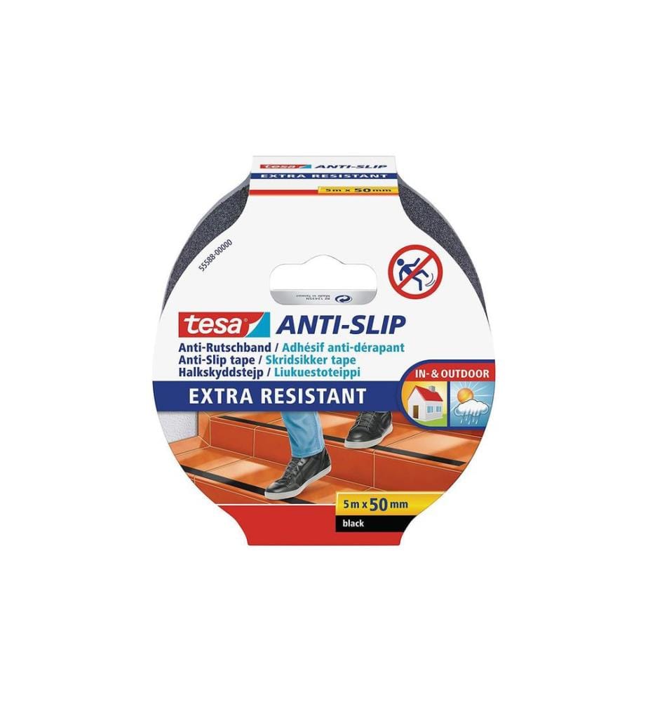 TESA - Anti-Rutschband 5 m x 50 mm Schwarz | DeinDeal
