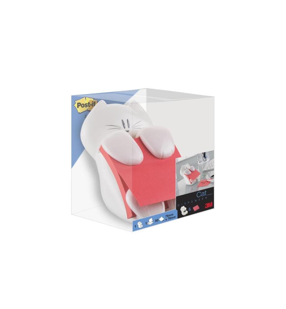 POST-IT - Notizzettel-Dispenser Katze Weiss | DeinDeal