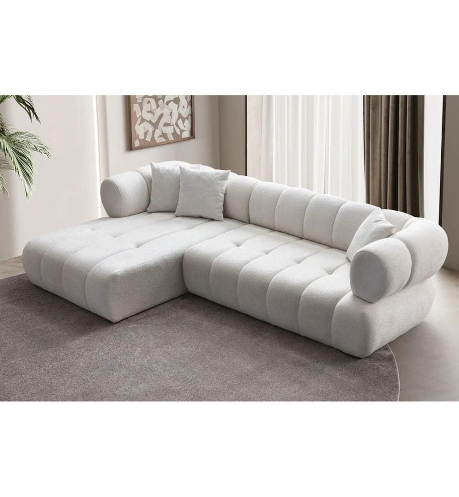 ATELIER DEL SOFA Ecksofa Petra Left - Weiss | DeinDeal