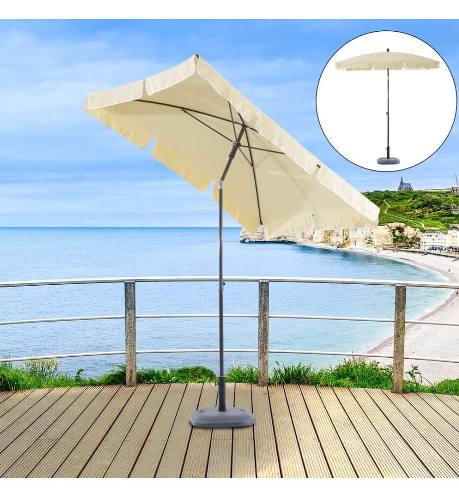 Jamb Sonnenschirm rechteckig L200 x B125 neigbar… | DeinDeal