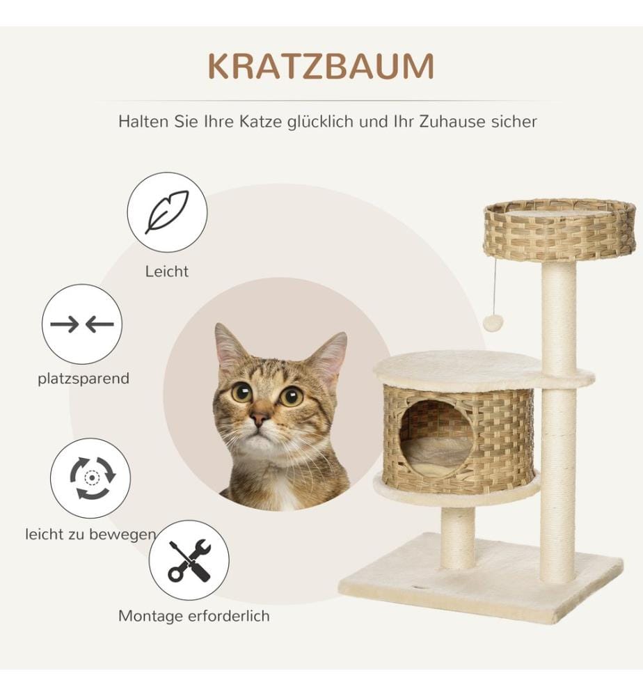 Jamb Kratzbaum Rattan Katzenbaum Kletterbaum Höh… | DeinDeal