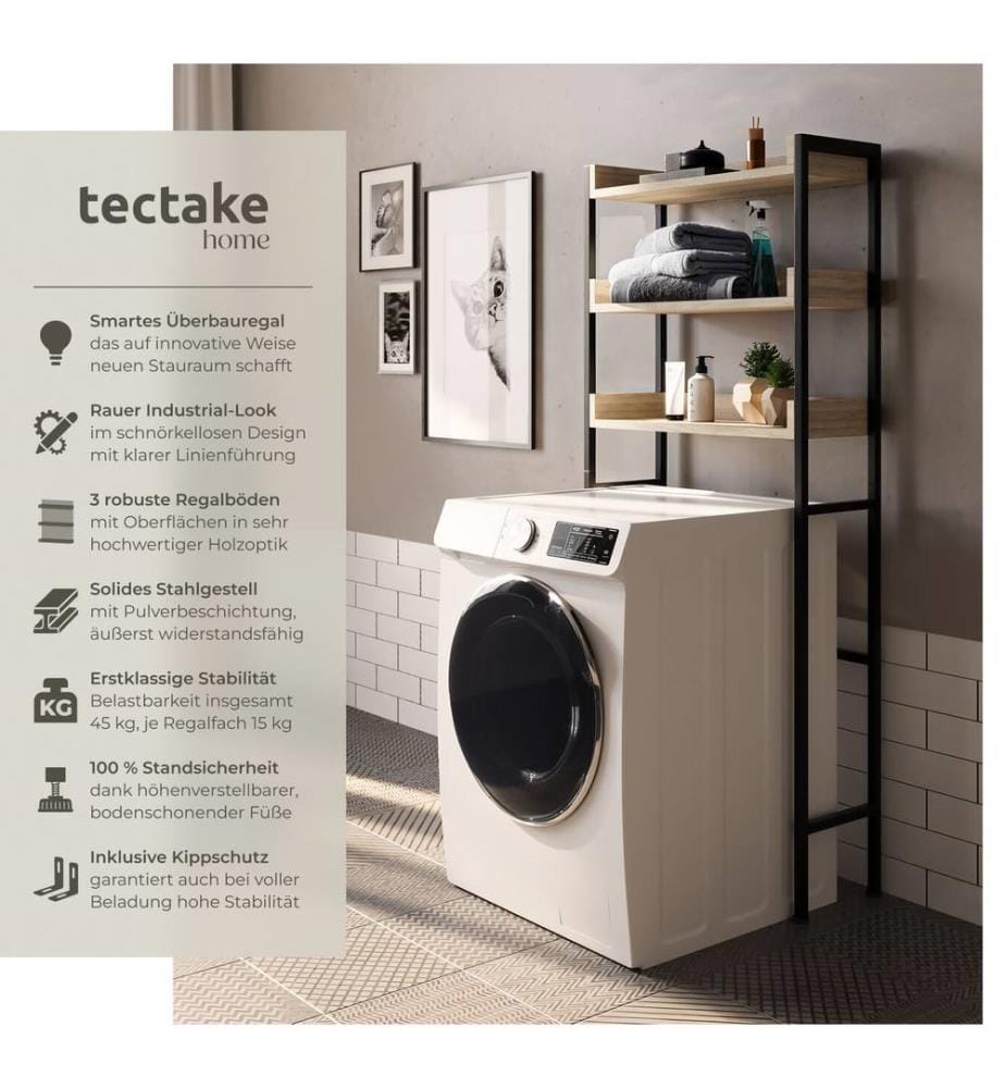 Badezimmerregal Seattle - 67 x 25 x 165,5 cm, In… | DeinDeal