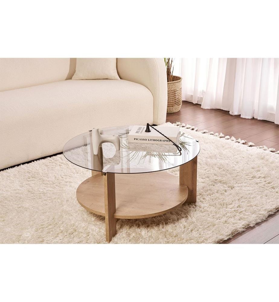 Homitis Couchtisch, Saphir-Eiche, Rauchglas, 100… | DeinDeal