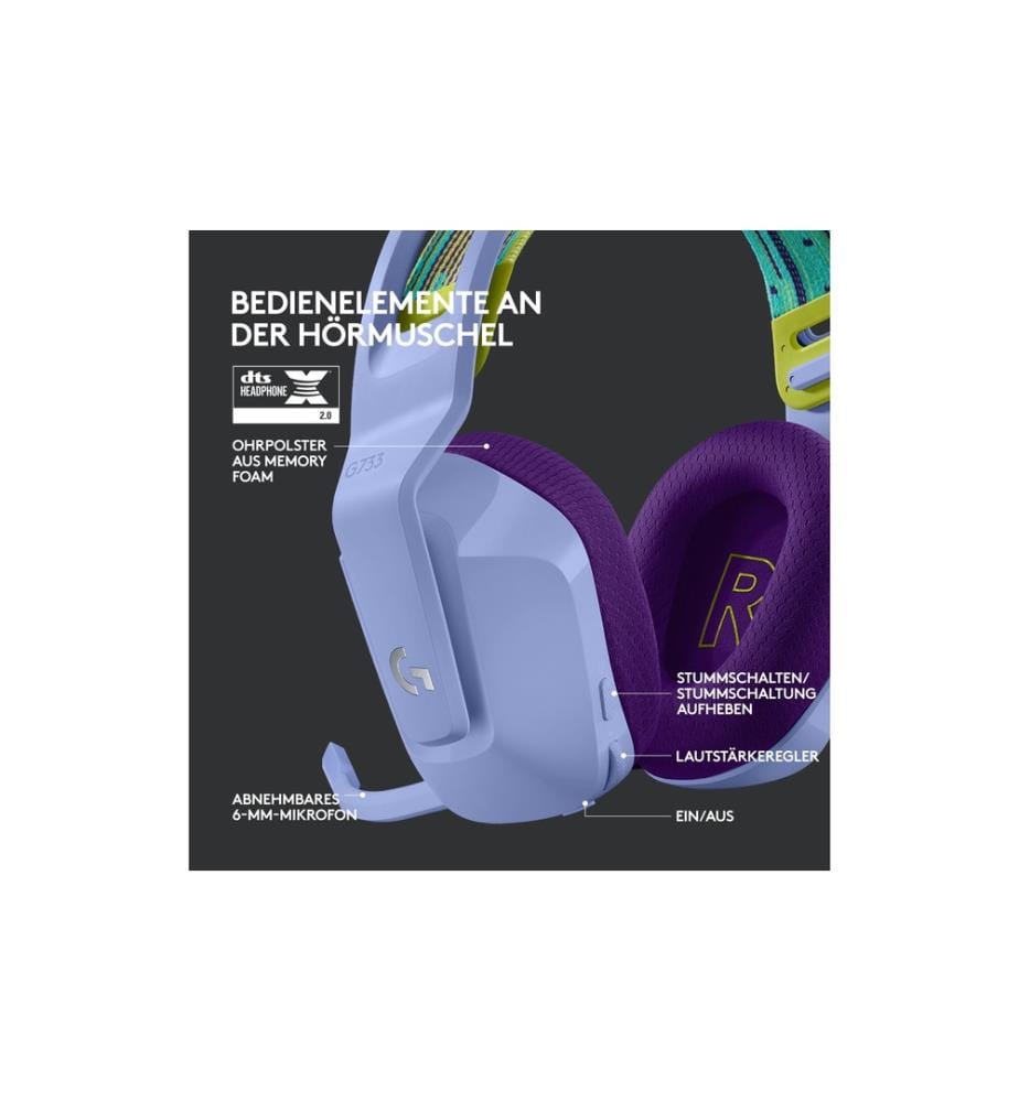 LOGITECH - Headset G733 Lightspeed Lila | DeinDeal