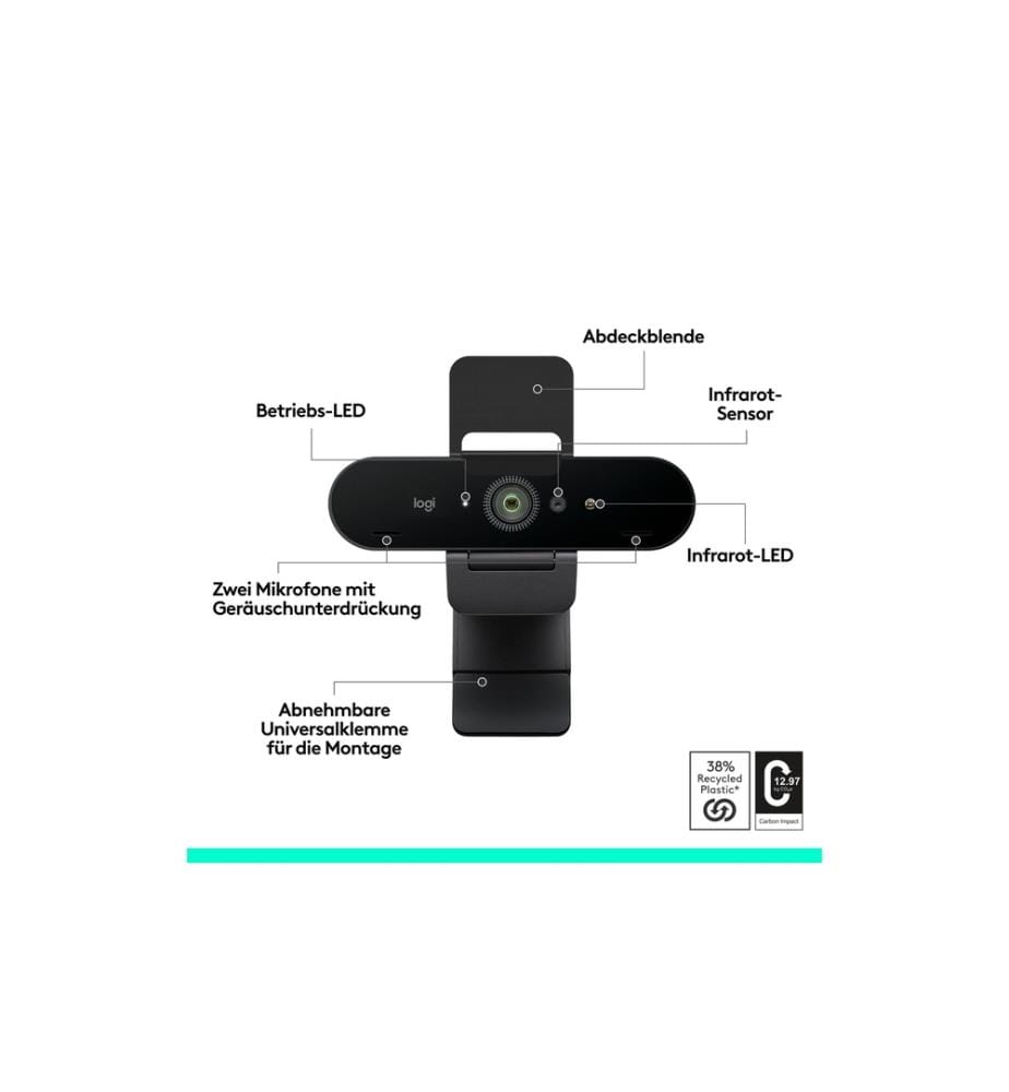 LOGITECH - Webcam Brio 4K Ultra HD graphite | DeinDeal
