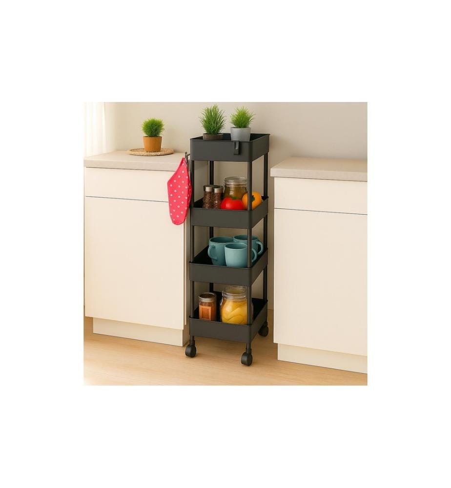 RELAXDAYS - Küchenwagen 40 x 93 x 22 cm, Schwarz | DeinDeal