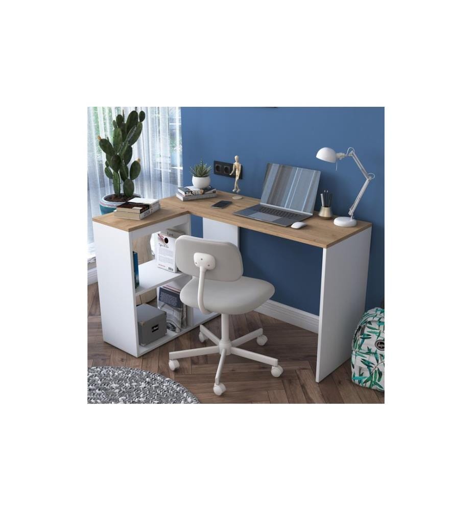 Woody Fashion - Bürotisch Weiss, 120 x 74.8 x 50… | DeinDeal
