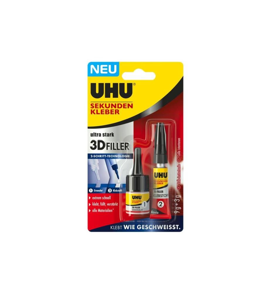 UHU - Sekundenkleber 3D-Füller 9 g + 3 g | DeinDeal