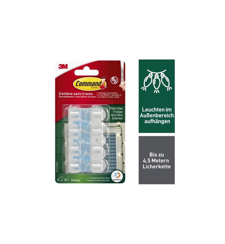 COMMAND - Haken COMMAND - Outdoor Transparent, 8… | DeinDeal