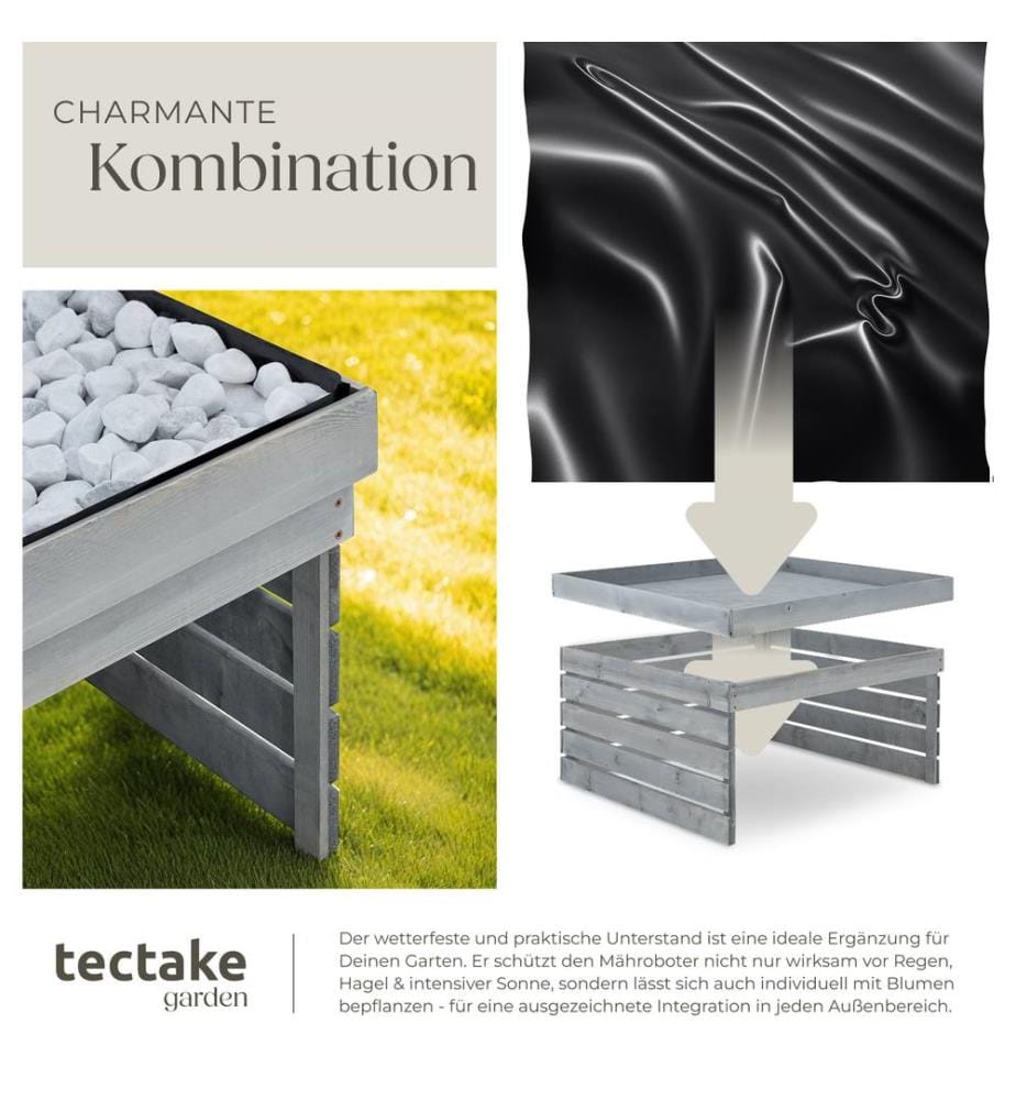 TecTake Rasenmäher-Roboter-Garage Hortus, Holz, … | DeinDeal