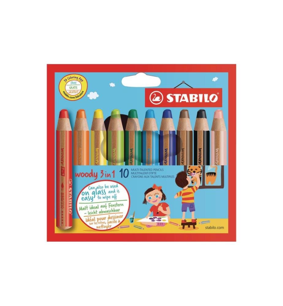STABILO STABILO - Farbstifte Woody 3in1 10 Stück | DeinDeal
